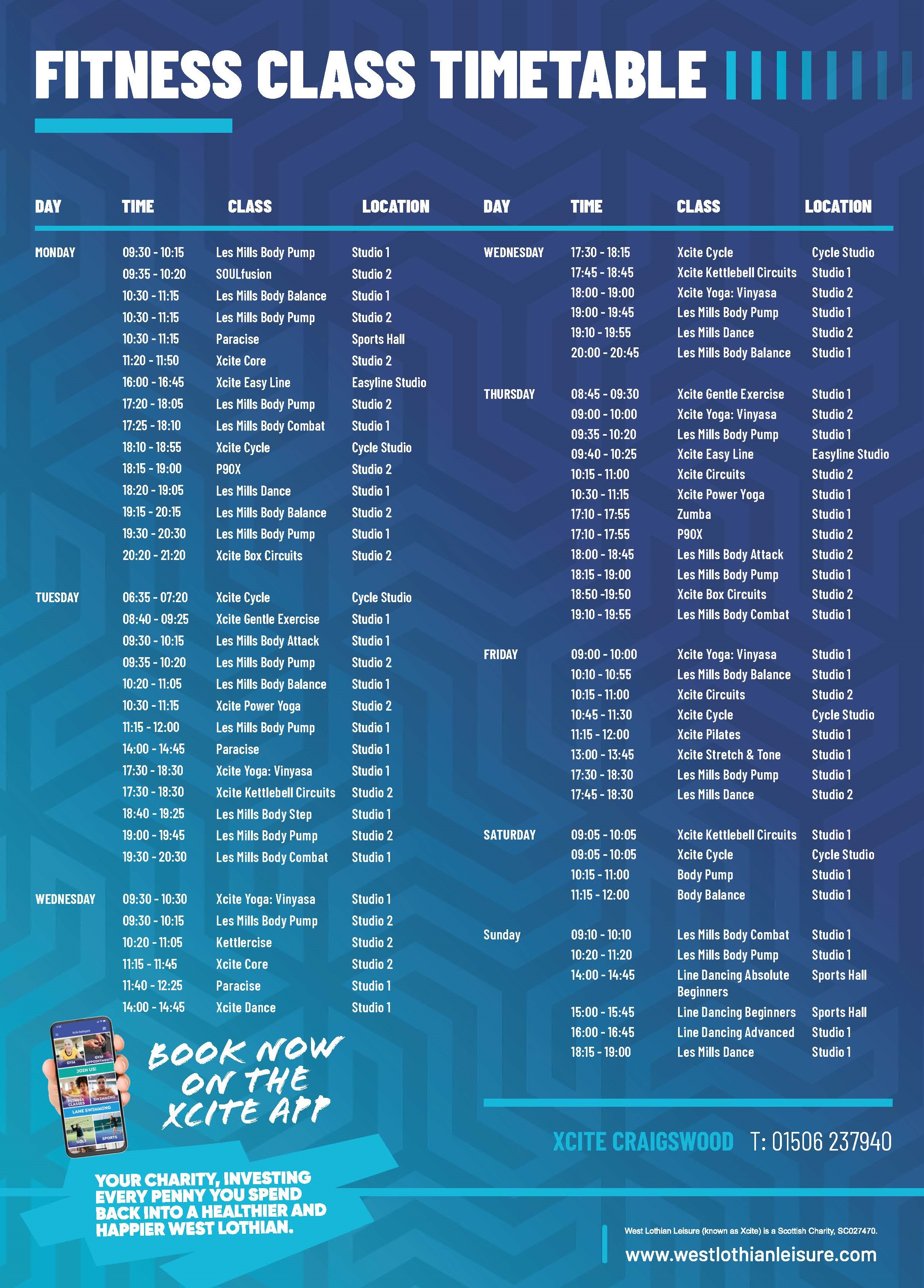 Fitness First Class Timetable _ Fitness First North Sydney Elizabeth Pl ...